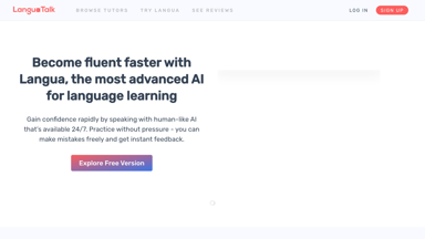 LanguaTalk | Become fluent faster with Langua, the most advanced AI for ...