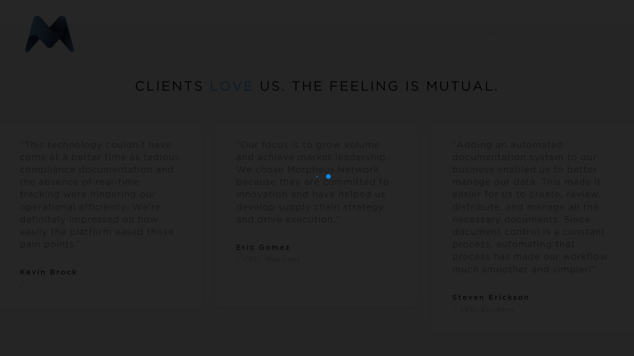 Morpheus.Network | Supply Chain Blockchain Software | The Launchpad ... Morpheus.Network | Supply Chain Blockchain Software | The Launchpad ...