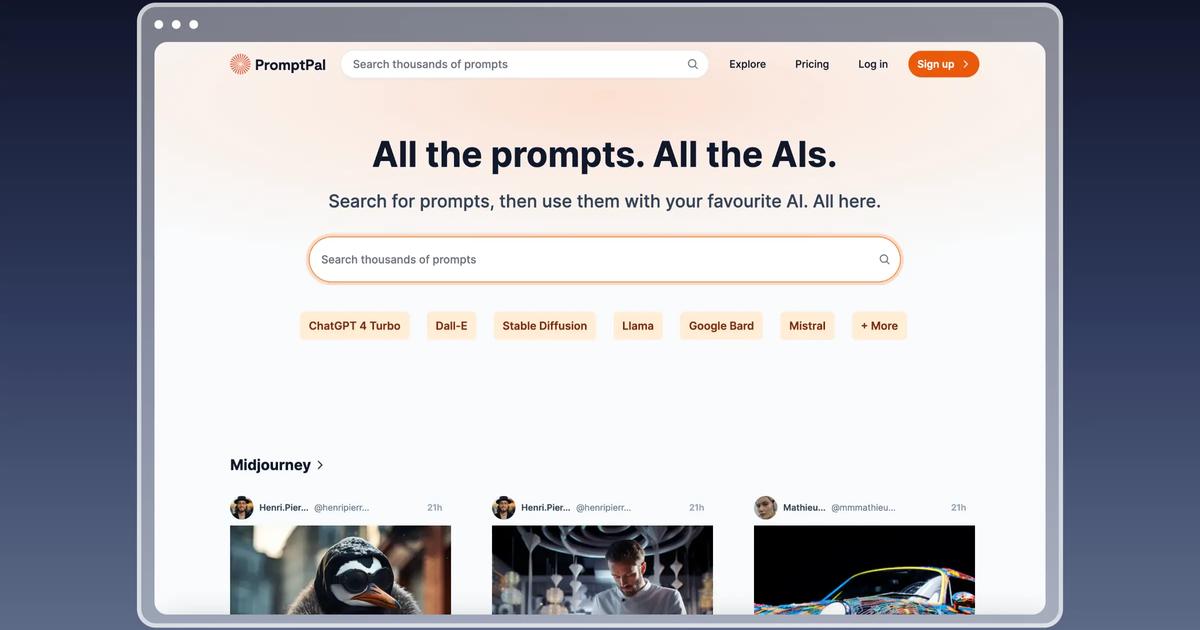 PromptPal | Discover the best AI prompts | The Launchpad Alumni Showcase